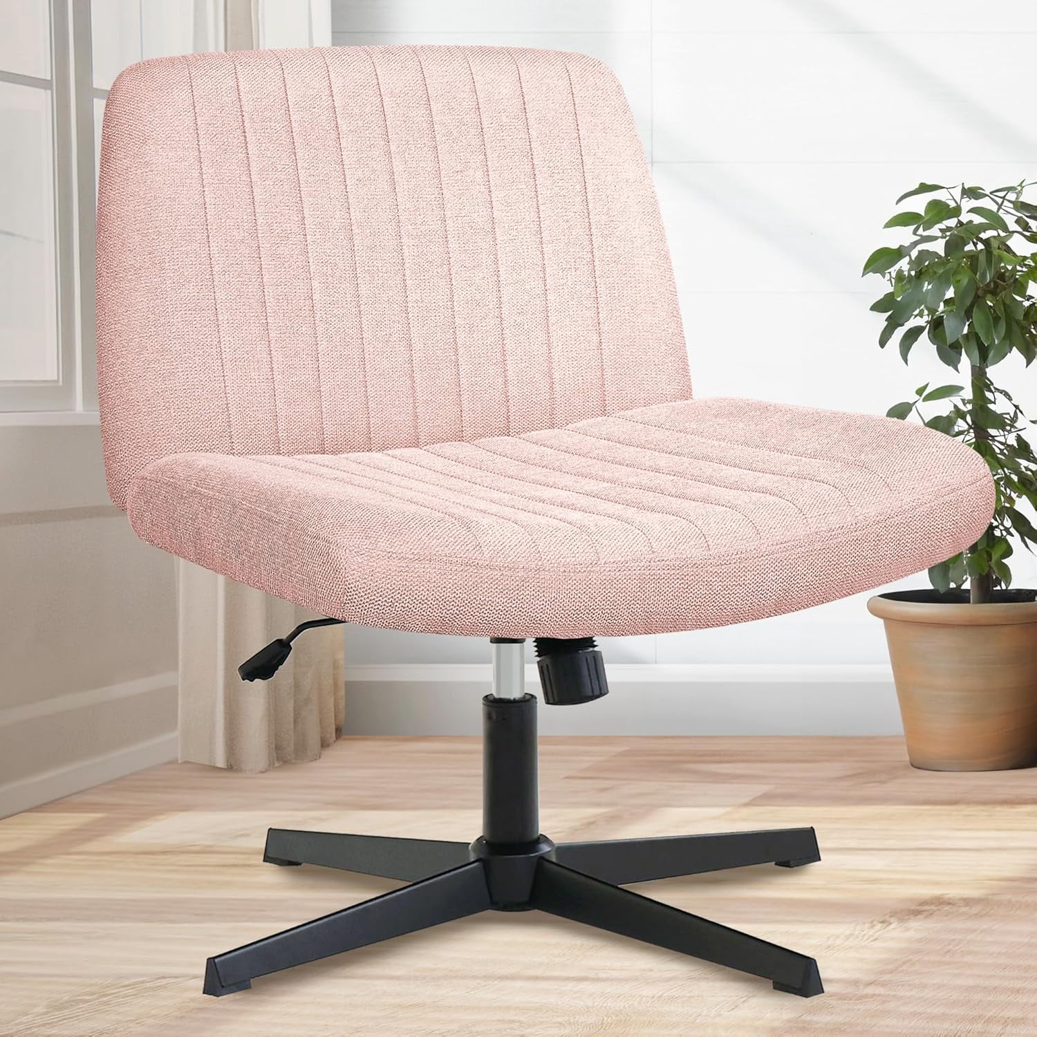 Criss Cross Chair with Wheels Comfy Cross Legged Office Desk Armless ...