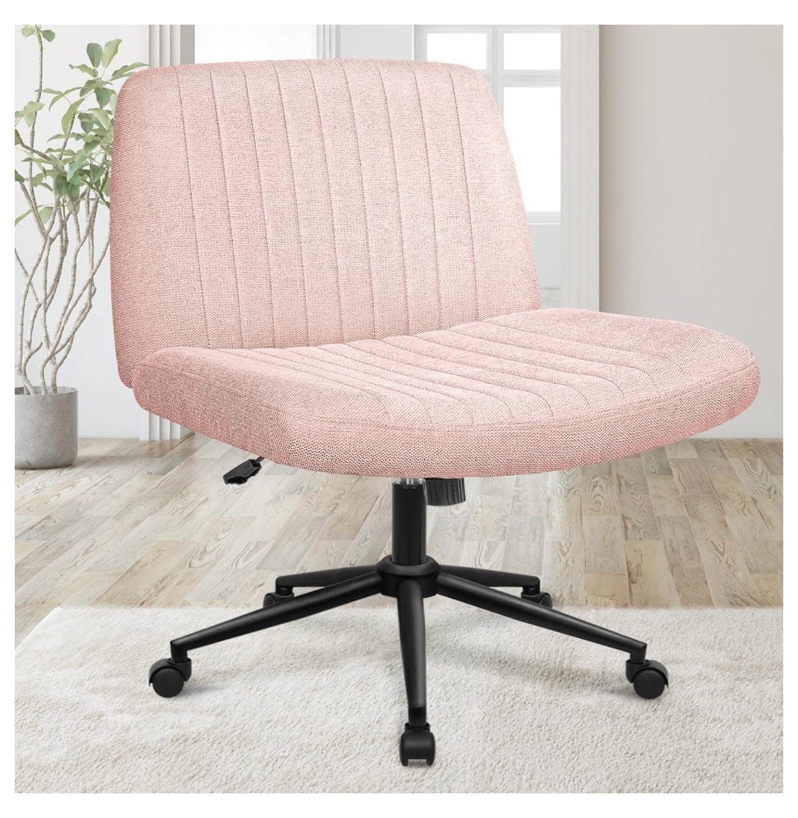 Criss Cross Chair with Wheels, Armless Cross Legged Office Desk Chair ...