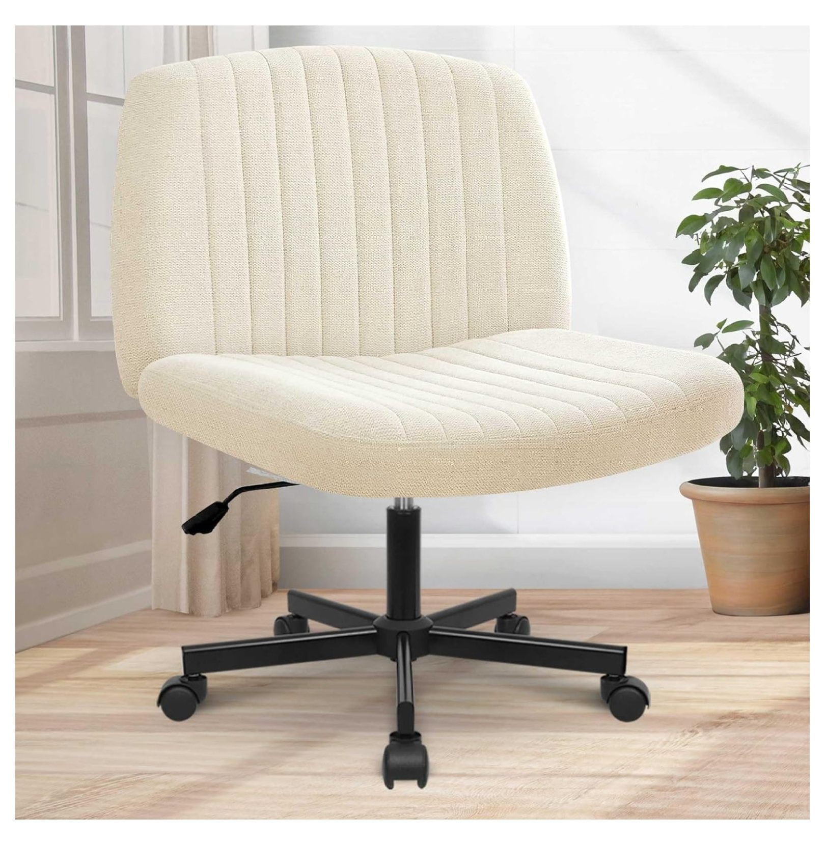 Criss Cross Chair with Wheels Comfy Cross Legged Office Desk Armless ...