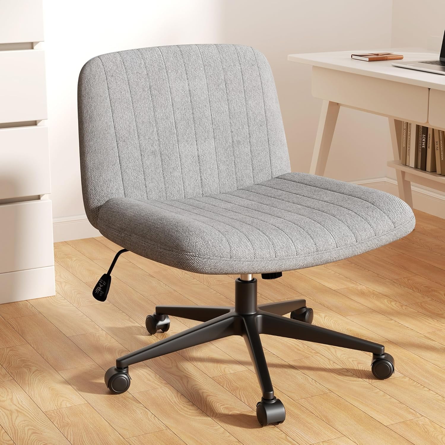 Criss Cross Chair with Wheels, Cross Legged Office Chair, Armless ...