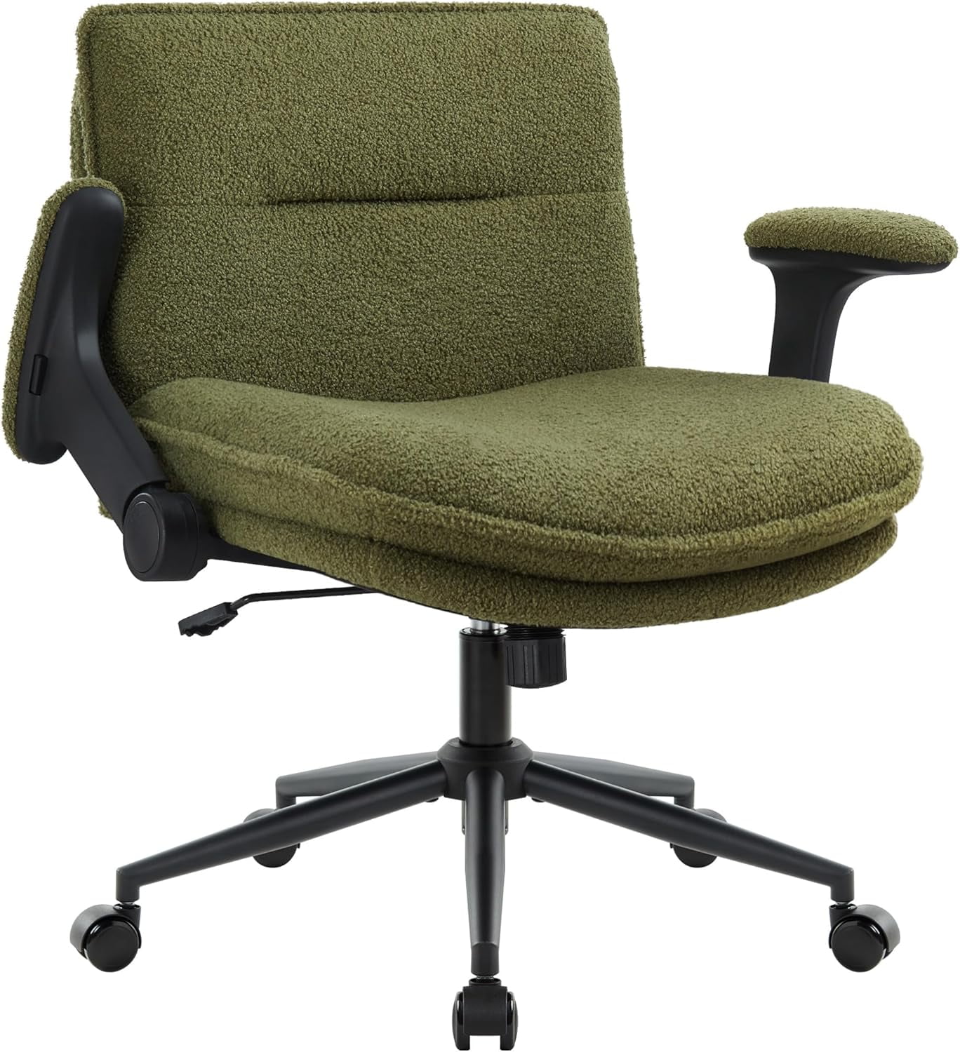 Criss Cross Chair with Wheels and Flip-Up Arms,Cross Legged Office ...
