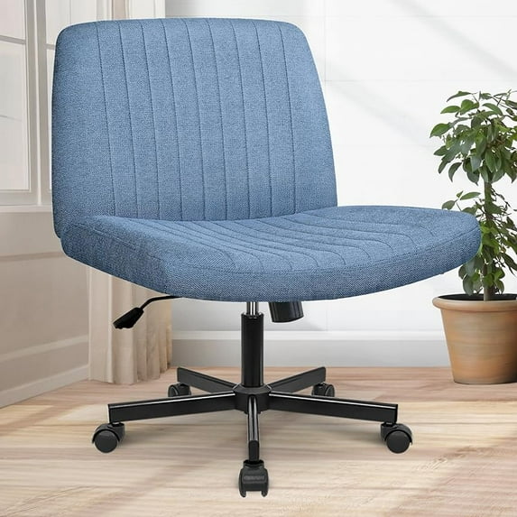 Criss Cross Chair Wheels Wide Cross Legged Office Desk Vanity Chair ...