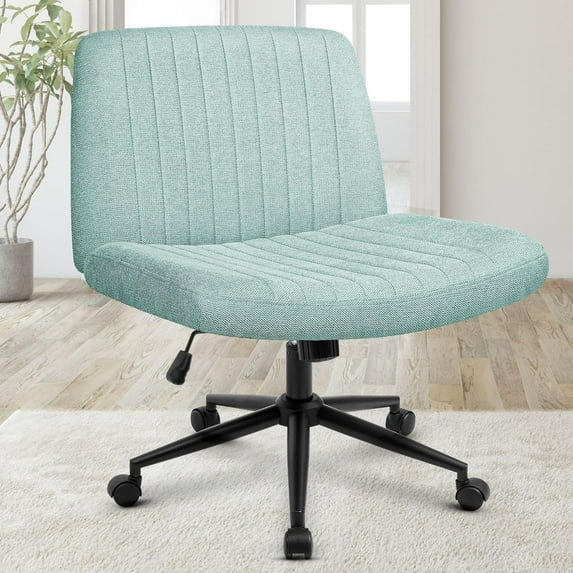 Criss Cross Chair Wheels Wide Cross Legged Office Desk Vanity Dual Base ...