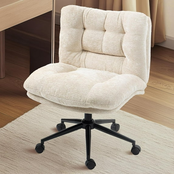 Criss Cross Chair with Wheels, Dual-Layer Thickened Cushion, Premium ...