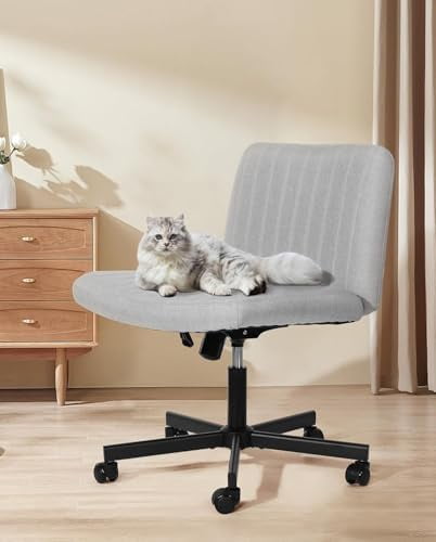 Criss Cross Chair with Wheels, Extra Wide Cross Legged Office Desk ...