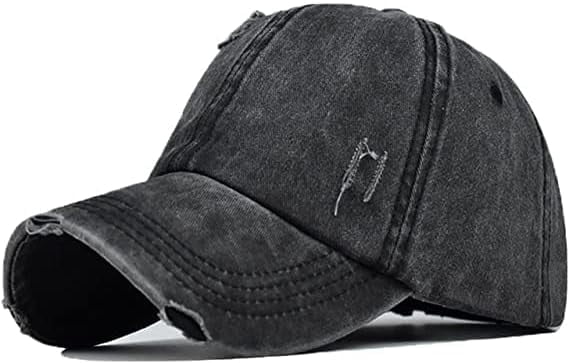 Criss Cross Hat Washed Distressed Baseball Cap Ponytail Hat High Messy ...