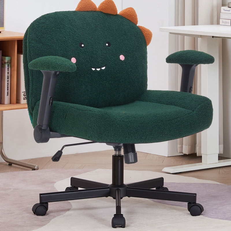 Criss Cross Legged Chair with Wheels and Flip-up Arms, Ergonomic Wide ...