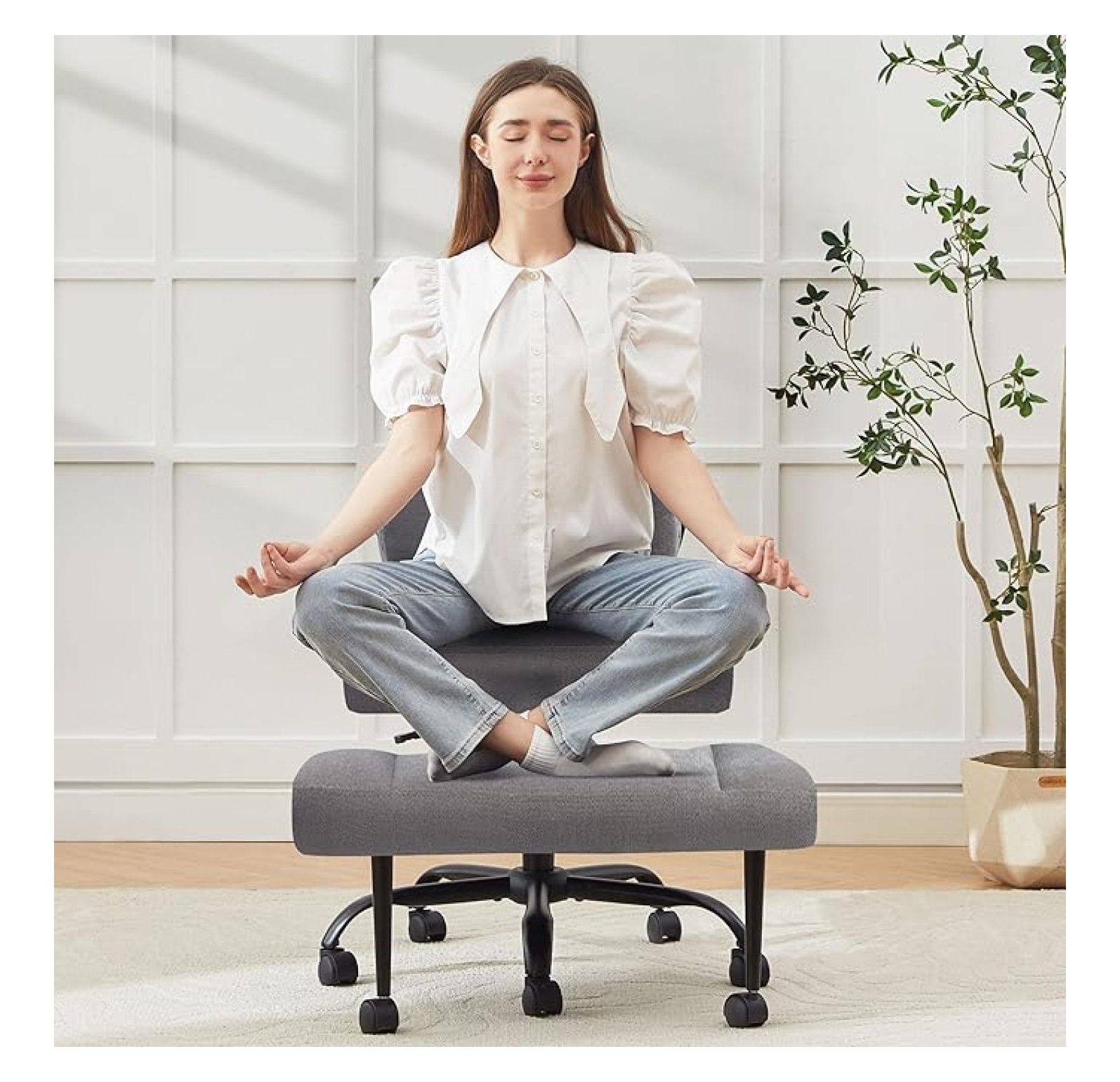 Criss Cross Legged Office Chair, Swivel ADHD Chair, Ergonomic Kneeling ...