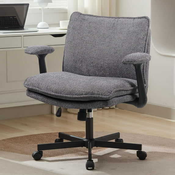 Criss Cross Legged Office Chair with Wheels and Flip-Up Arms ...