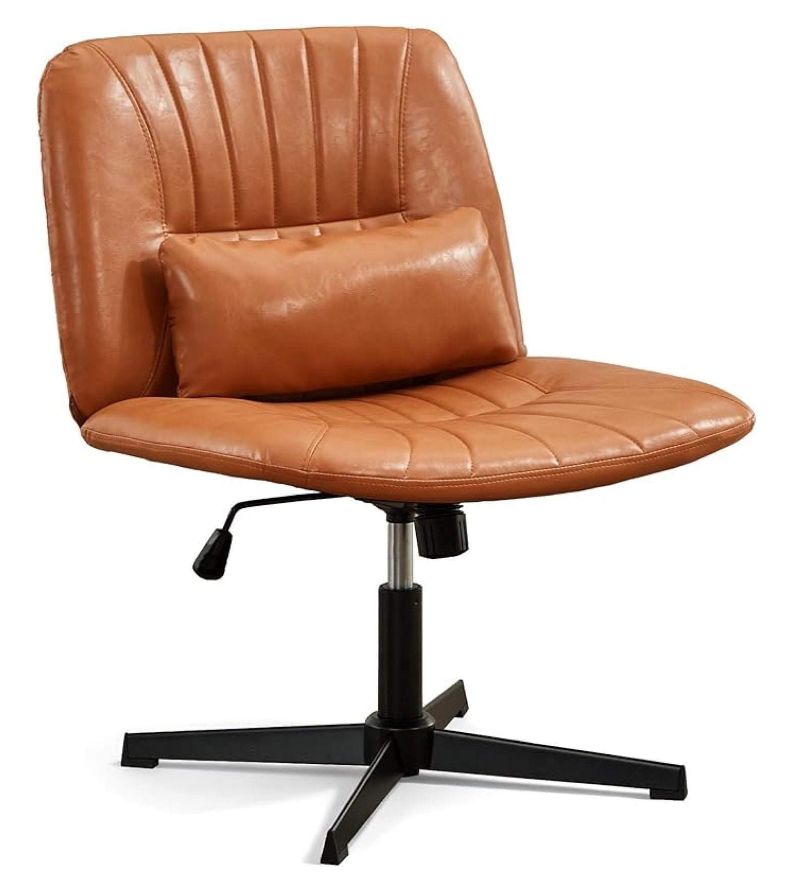 Criss Cross Office Chair, Armless Cross-Legged Desk Chair with Fixed ...