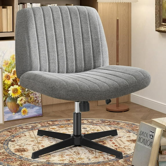 Criss Legged Chairs Armless No Wheels Wide Seat Height Adjustable ...