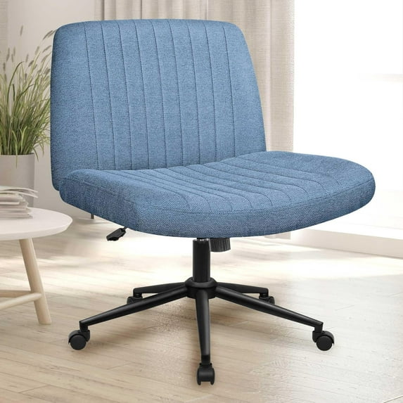 Criss with Wheels Armless Legged Office Desk Wide Comfy Vanity ...