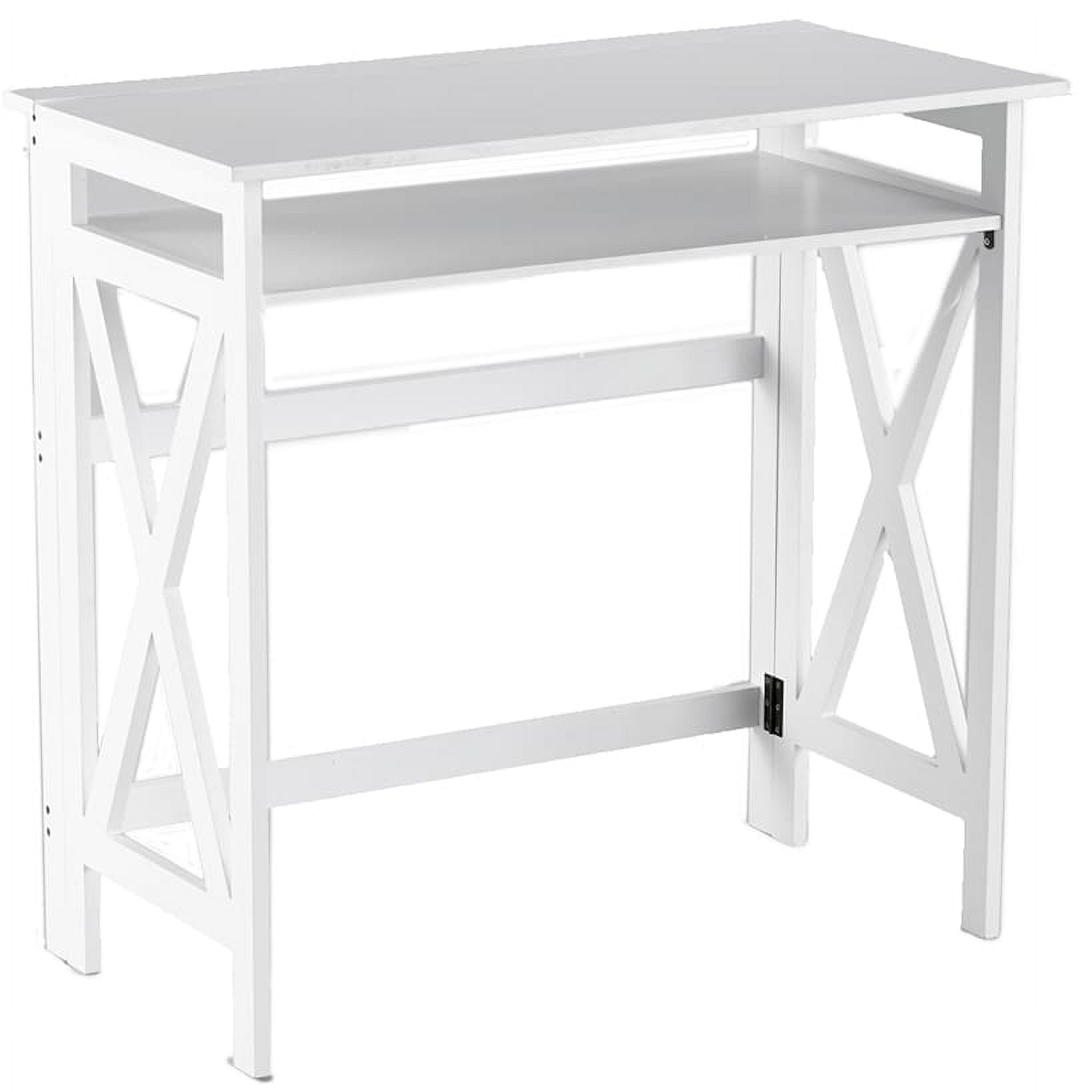 Crisscross Folding Office Furniture - White Desk - Walmart.com