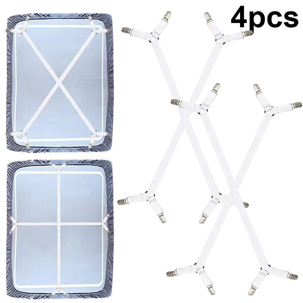Crisscross Sheet Fastener Set of 4, Adjustable Elastic Suspenders with ...