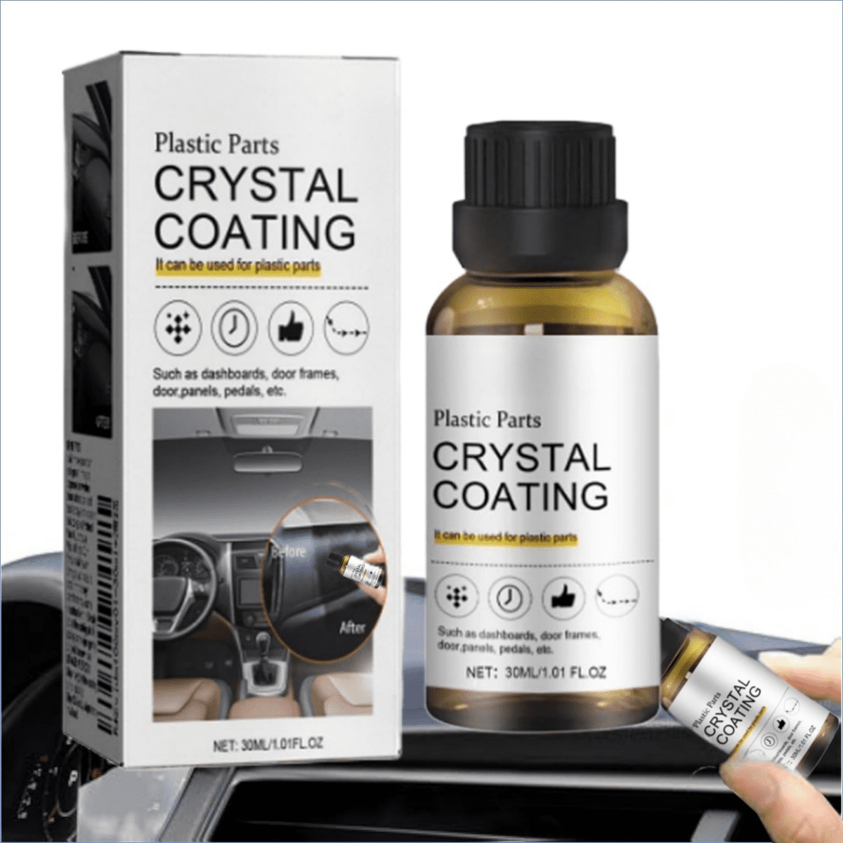 Cristal Coating, Plastic Restorer & Scratch Remover Kit with Sponge ...
