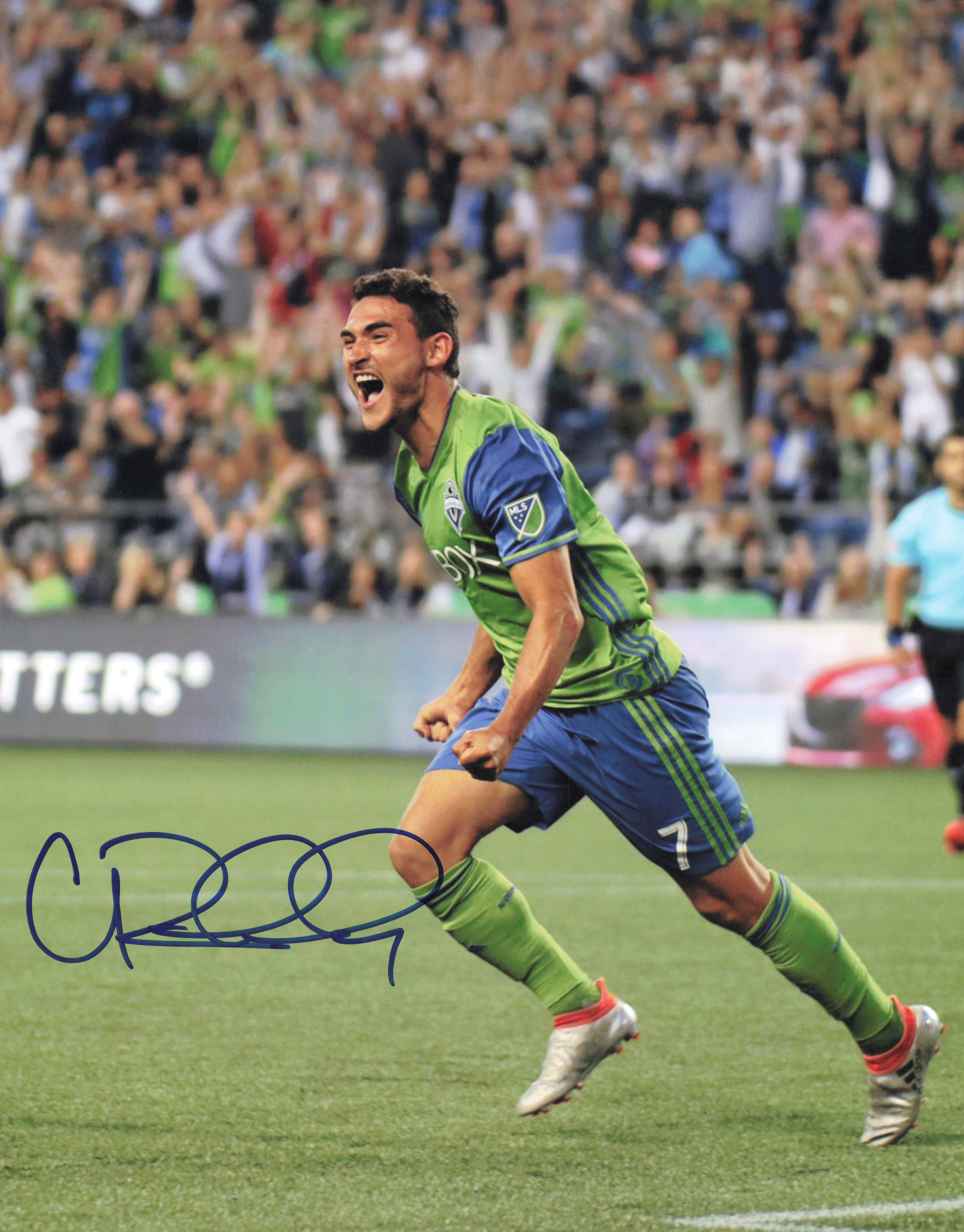 Cristian Roland Autographed 11x14 Photo Seattle Sounders SKU #244007 ...