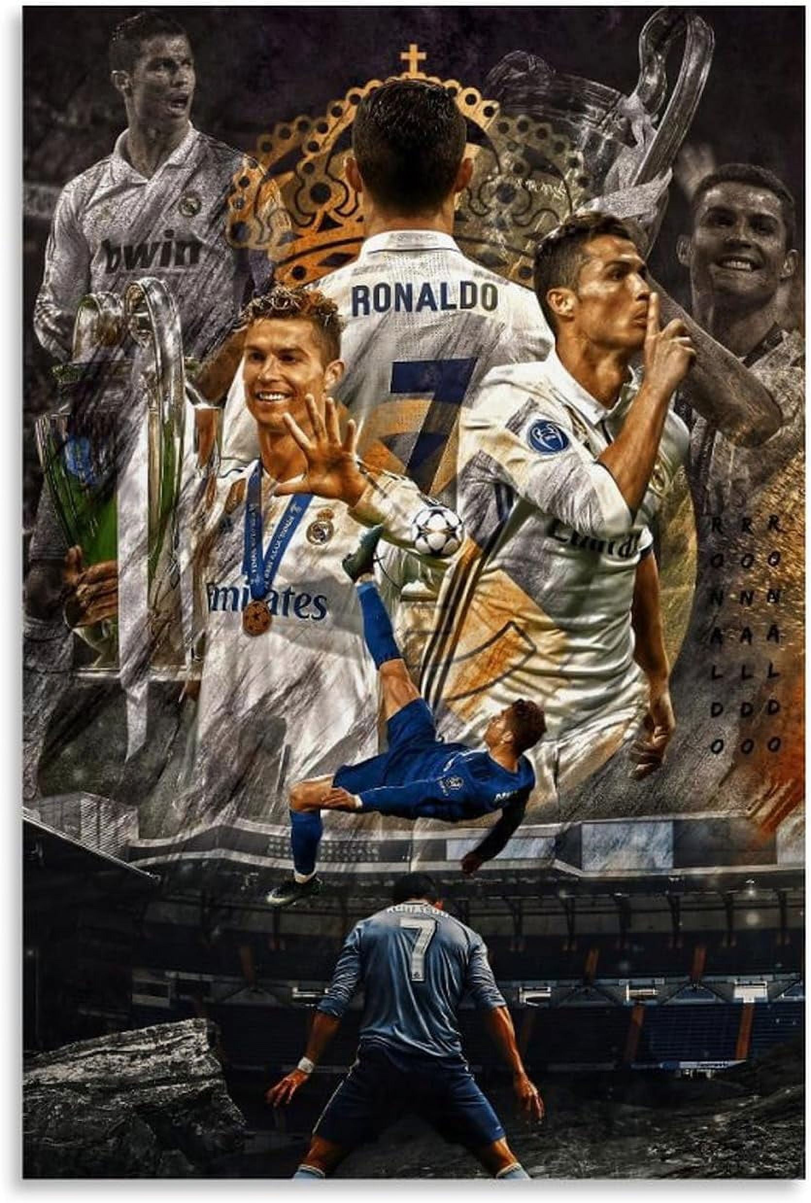 Cristiano Football Ronaldo Canvas Poster Soccer Wall Art Posters And ...