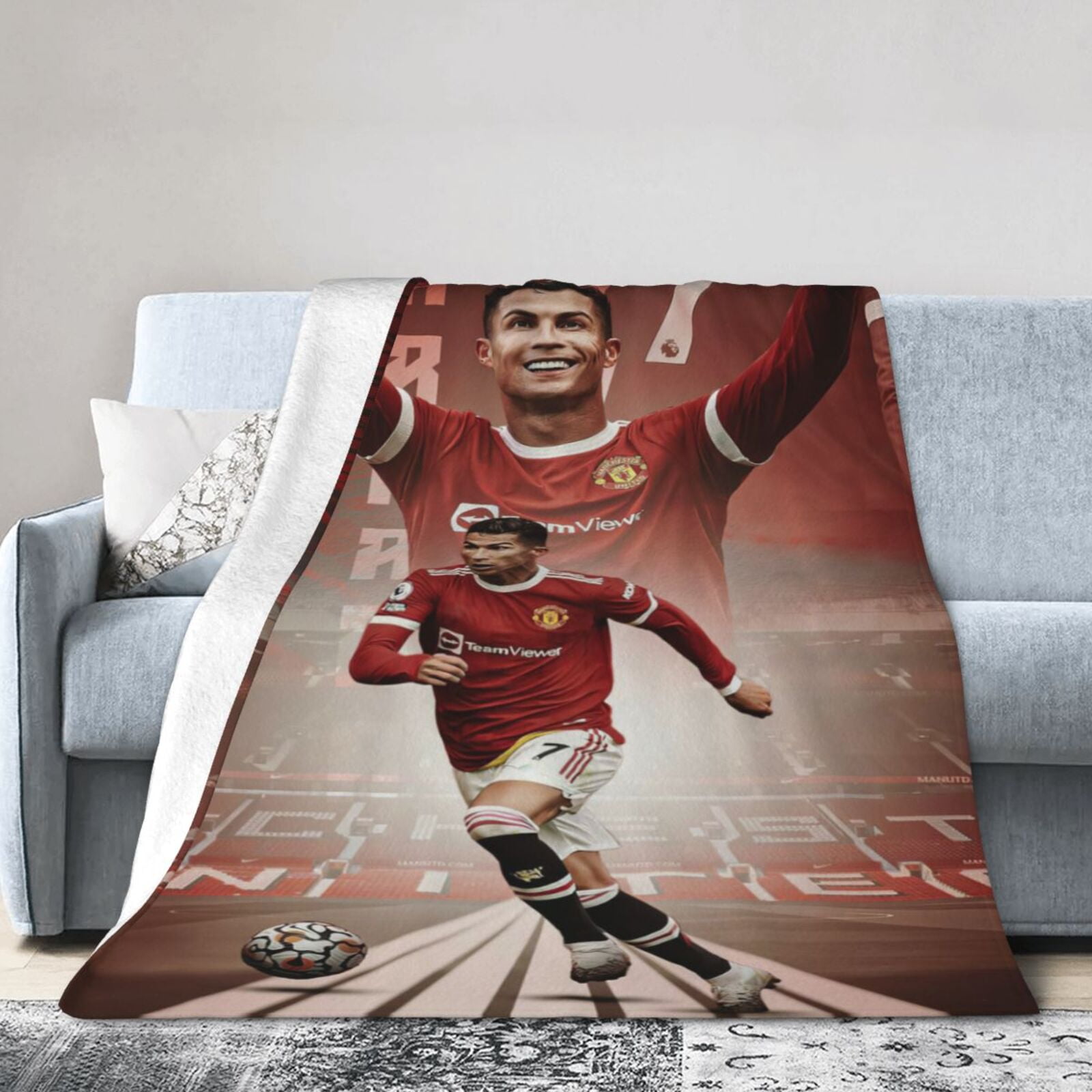 Cristiano_Ronaldo_7_ Fleece Blanket Throw Blankets For Car Office Couch Sofa Bed,Super Soft Warm ...