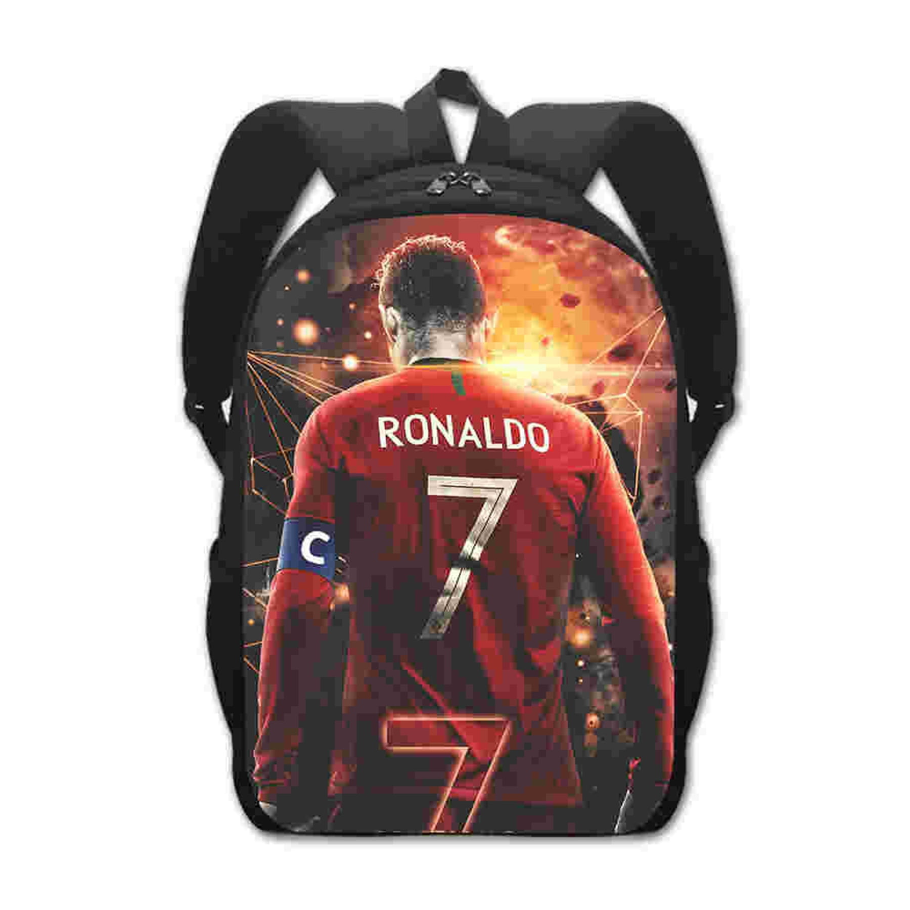 Cristiano Ronaldo Backpack Soccer Star CR7 Casual Daypack Lightweight ...
