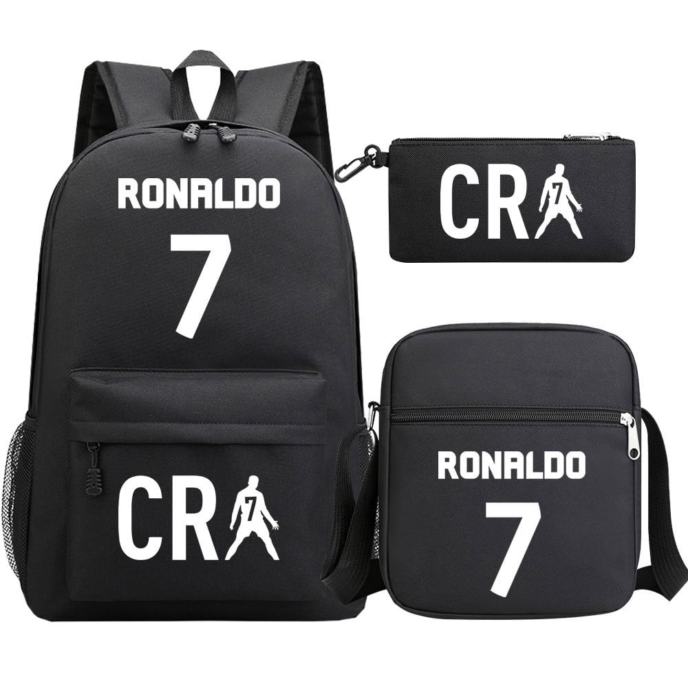 Cristiano Ronaldo Backpack with Front Pocket,CR7 Outdoor Bag 3 in 1 Bookbag Shoulder Bag Small ...