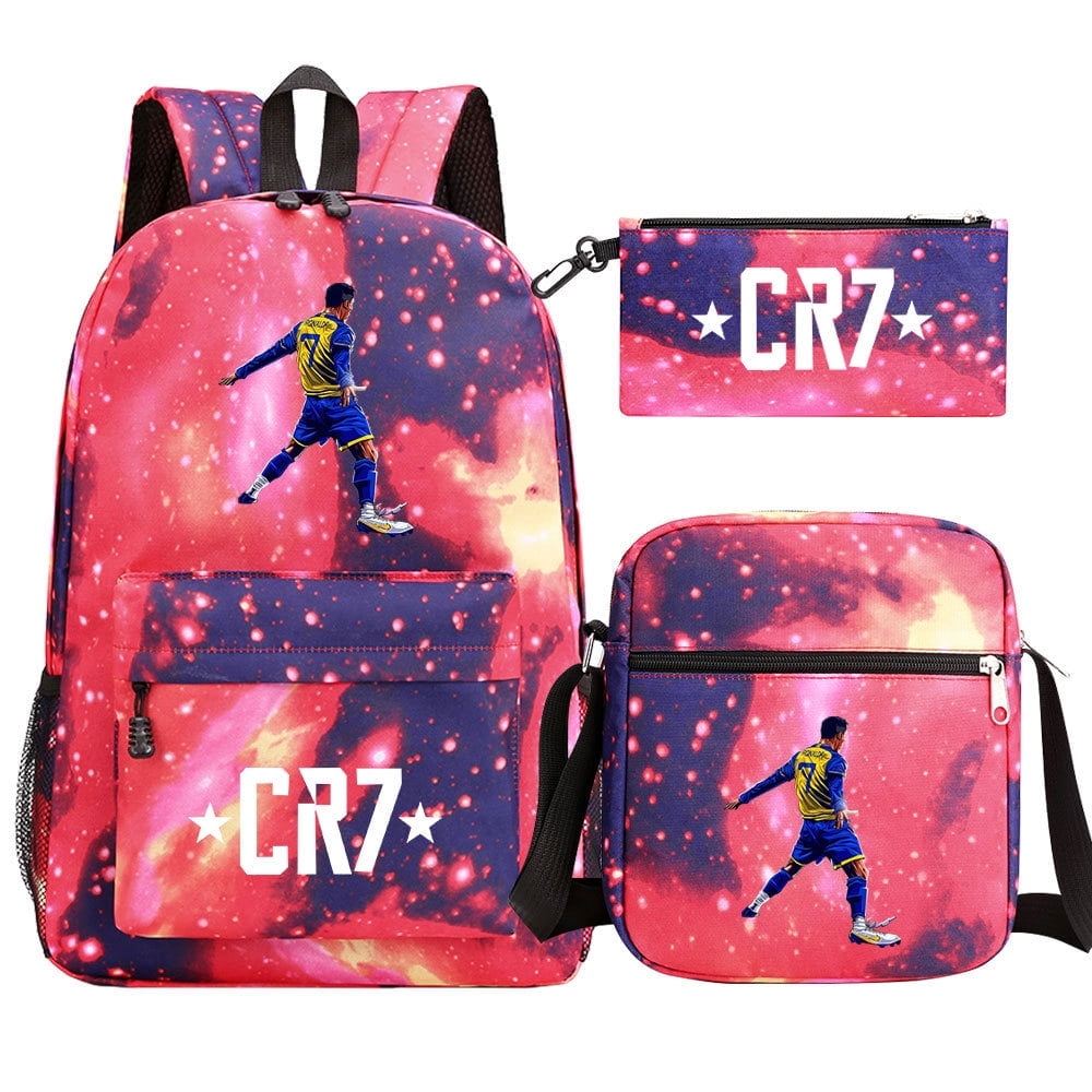Cristiano Ronaldo Backpack with Front Pocket,CR7 Outdoor Bag 3 in 1 ...