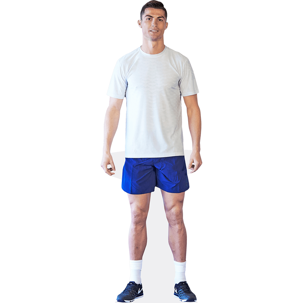 Cristiano Ronaldo (Blue Shorts) Lifesize Cardboard Cutout Standee ...