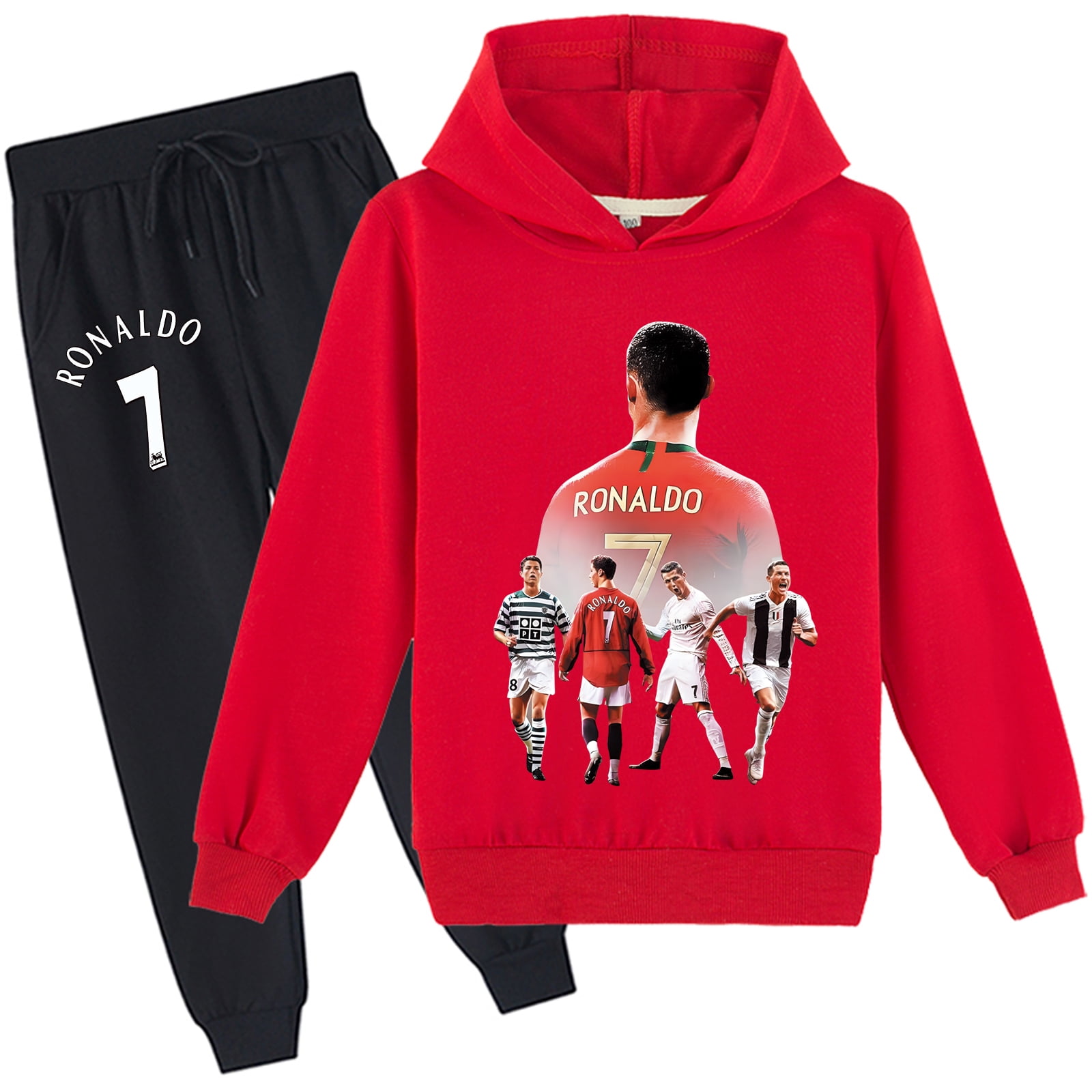 Cristiano Ronaldo Boys Graphic Cotton Sweatshirt Pullover Sweatpants 2 ...