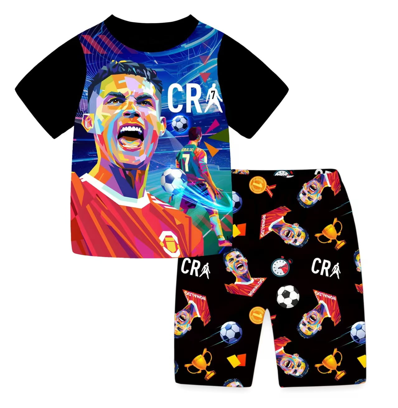 Cristiano Ronaldo Boys' Pajama Set, Movie and TV Fan Game Cartoon Round ...