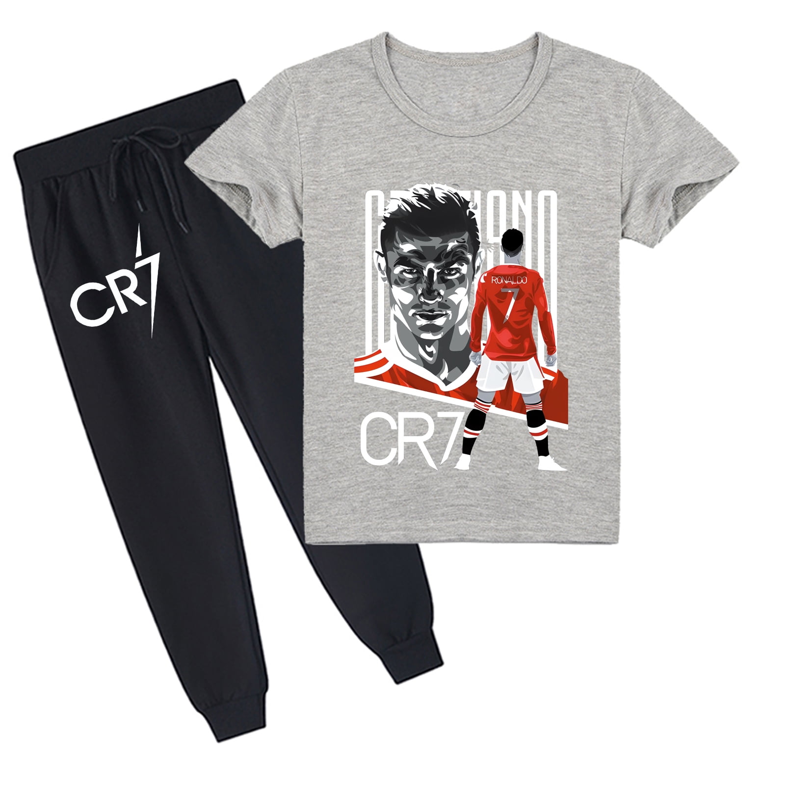 Cristiano Ronaldo Boys' Summer Timeless Look: Crew Neck Short Sleeve T ...