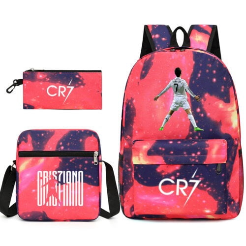 Cristiano Ronaldo CR7 Backpack Set 3D Print Casual Student Backpack Bag ...