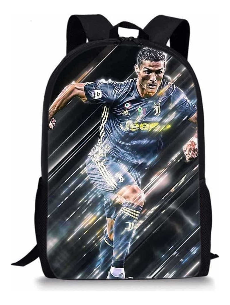 Cristiano Ronaldo CR7 Football Backpack Blue Lightning Soccer School ...