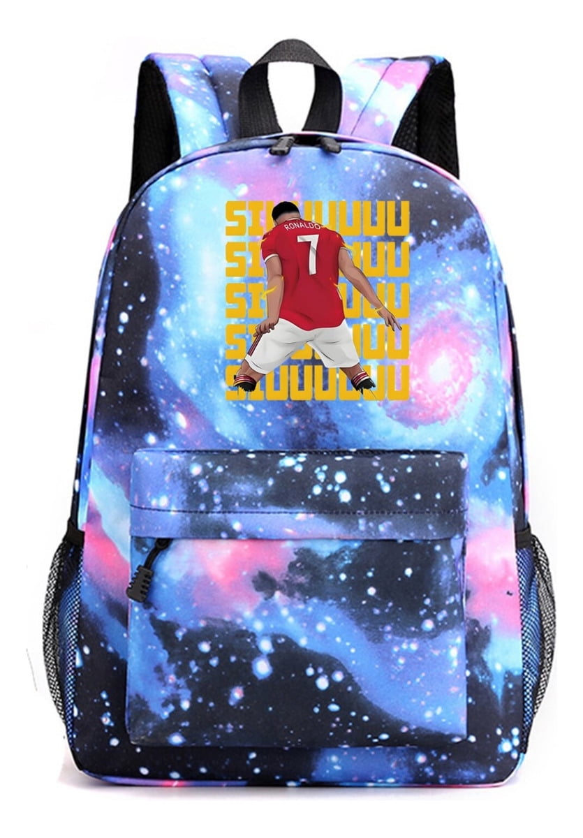 Cristiano Ronaldo CR7 Soccer Theme football Star Cosmic Burst Backpack ...