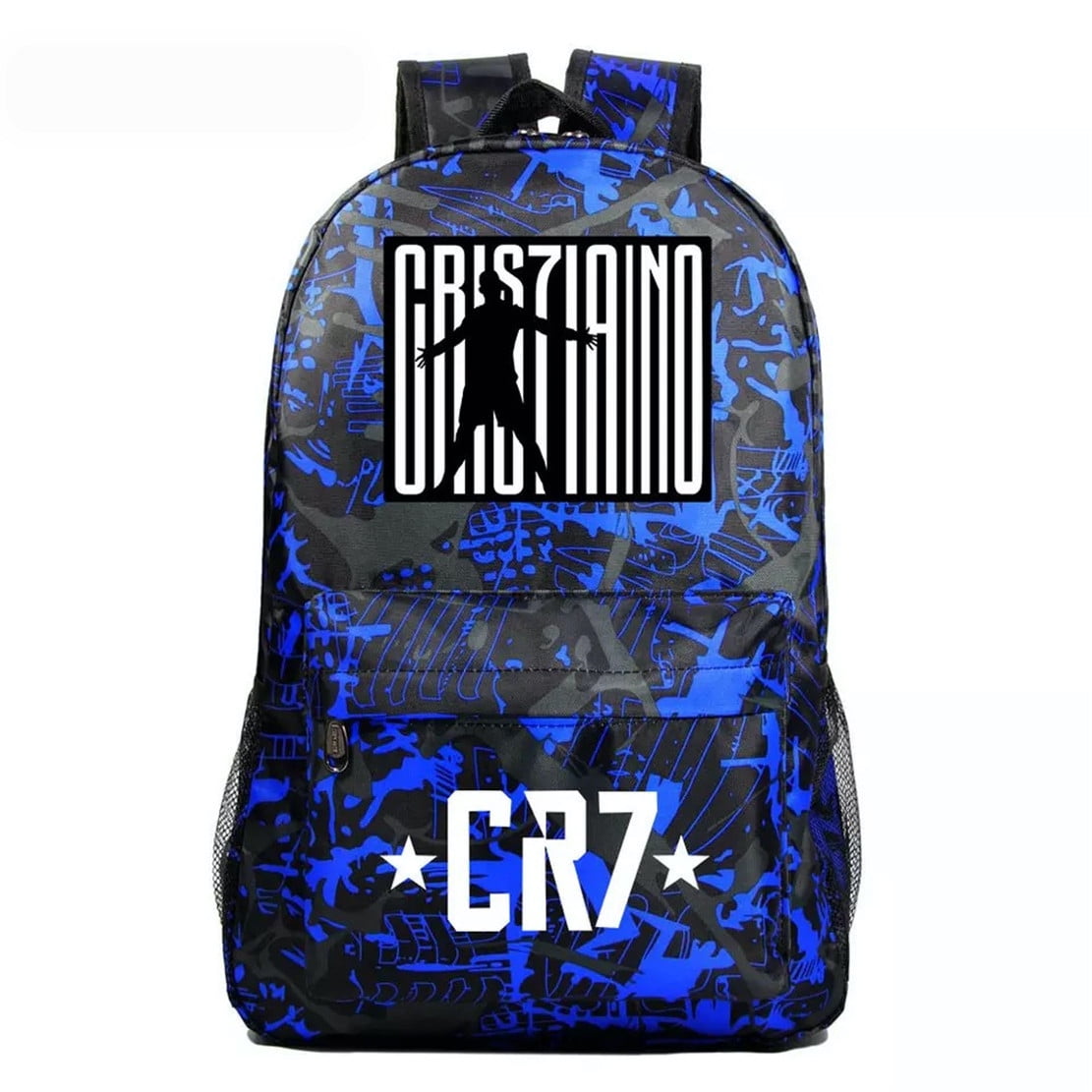 Cristiano Ronaldo Canvas Book Bag for School Student-Waterproof Travel ...