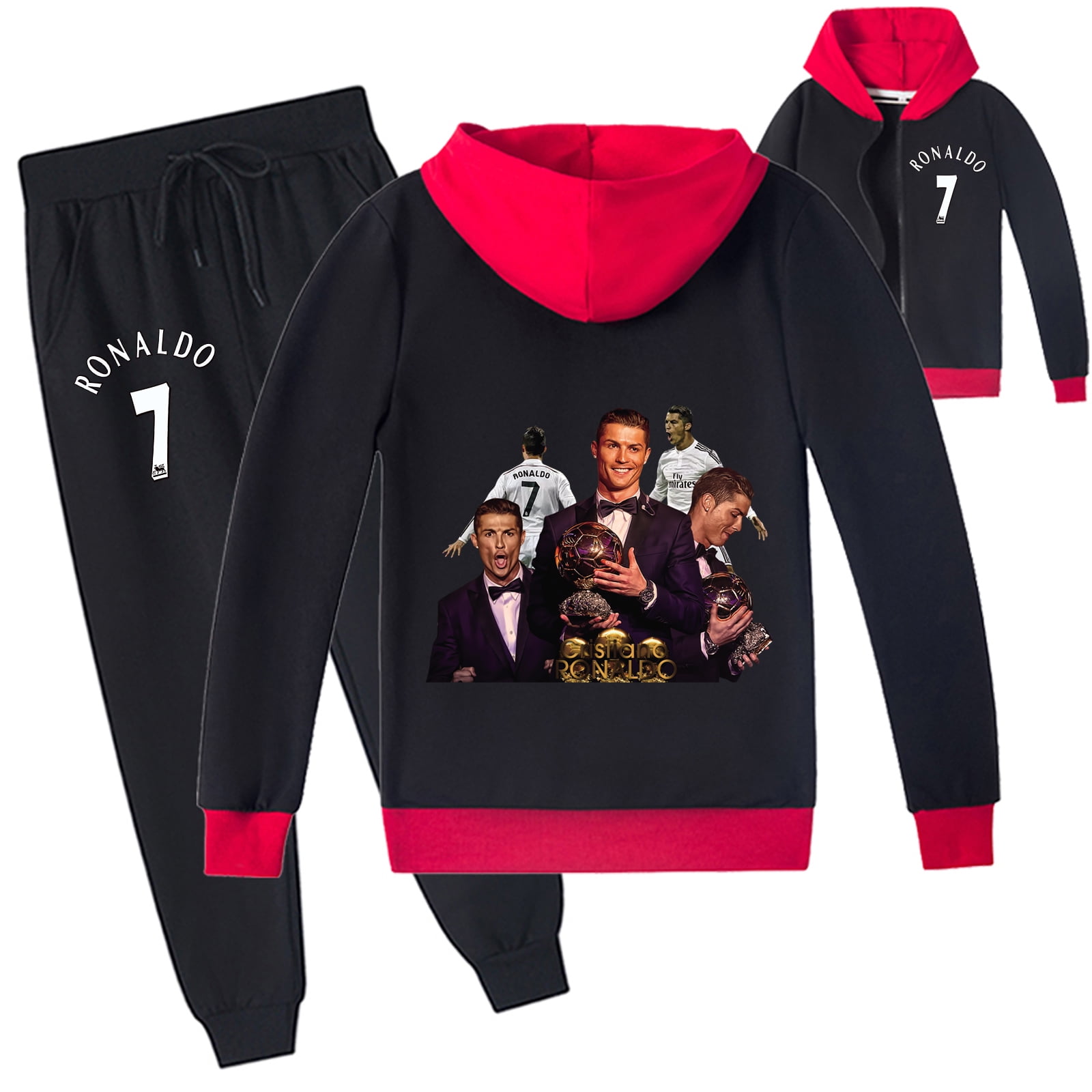 Cristiano Ronaldo Children's Zipper Outwear Jacket Sweatshirt Sets Boys ...
