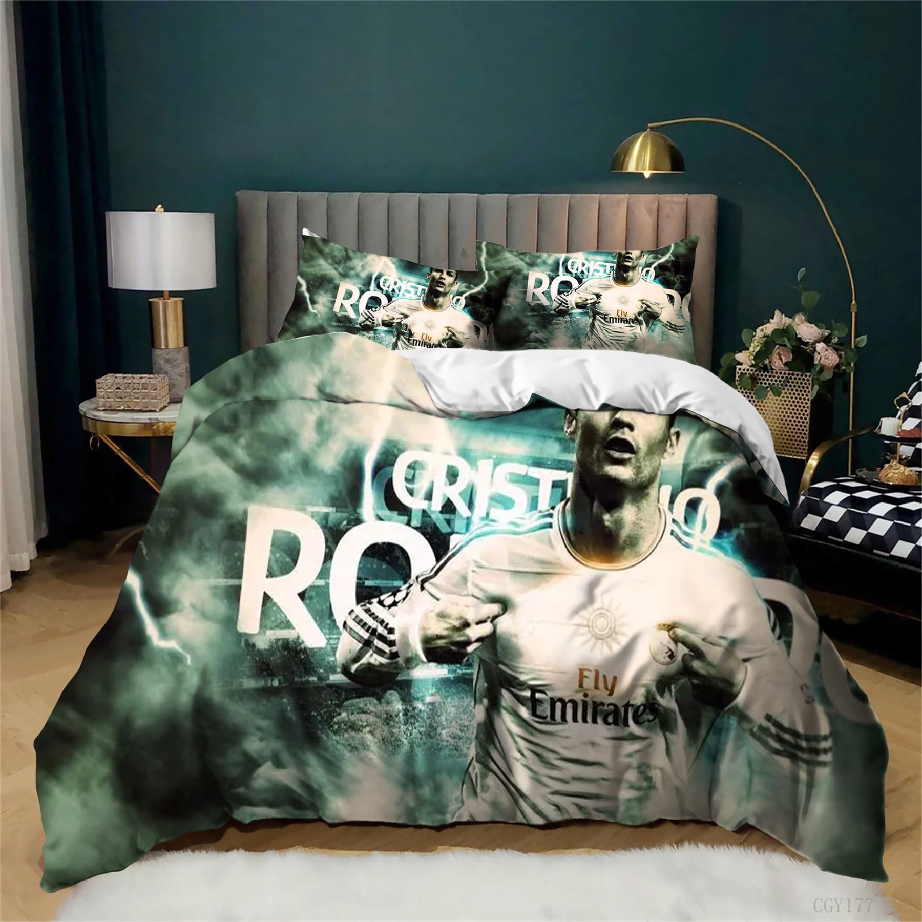 Cristiano Ronaldo Duvet Cover Sets 3 Pieces Soccer Star CR7 Bedding ...