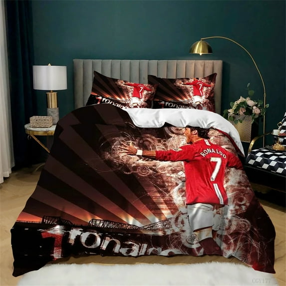 Cristiano Ronaldo Duvet Cover Sets 3 Pieces Soccer Star CR7 Bedding ...
