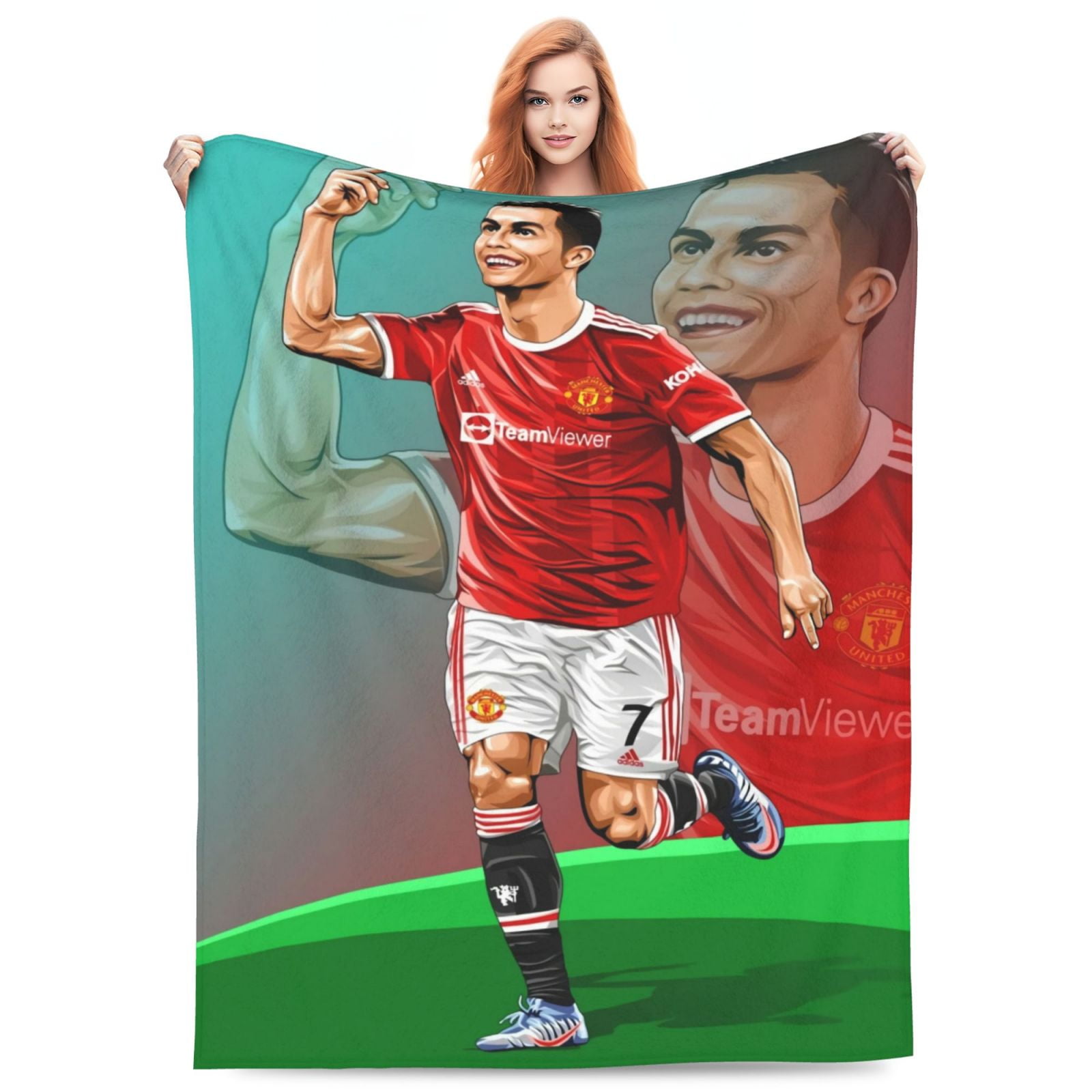 Cristiano Ronaldo Flannel Blanket Funny Ultra-Soft Micro Warm Throw Blanket Fleece Blanket ...