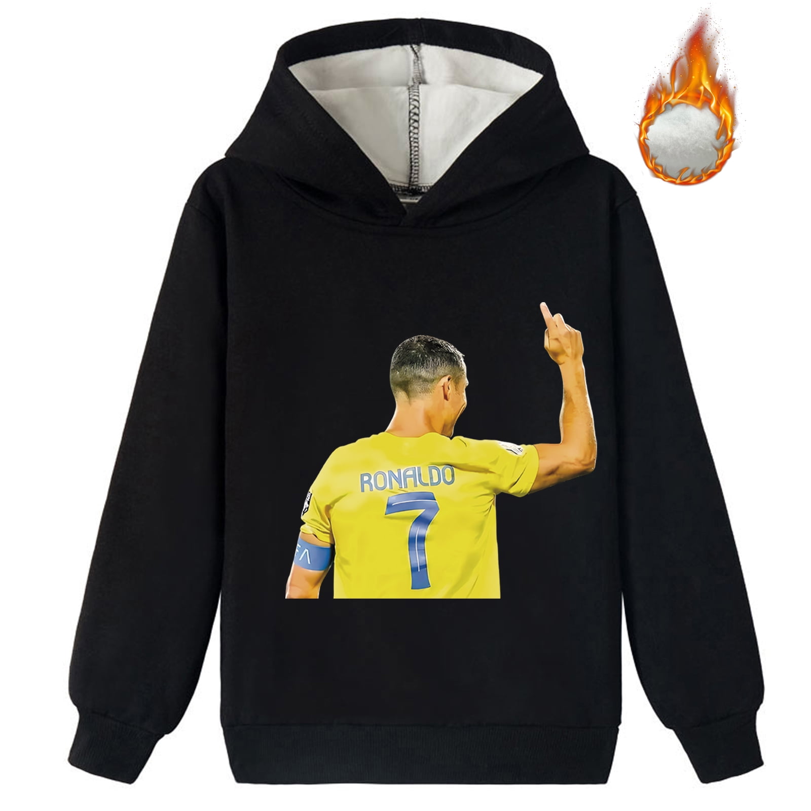 Cristiano Ronaldo Fleece Brushed Hoodie Sweatshirt Sets Boys Winter ...