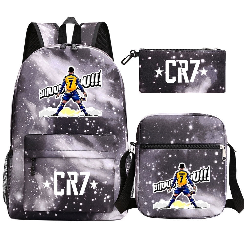 Cristiano Ronaldo Football Star Backpack 3 Piece Set Multifunctional ...