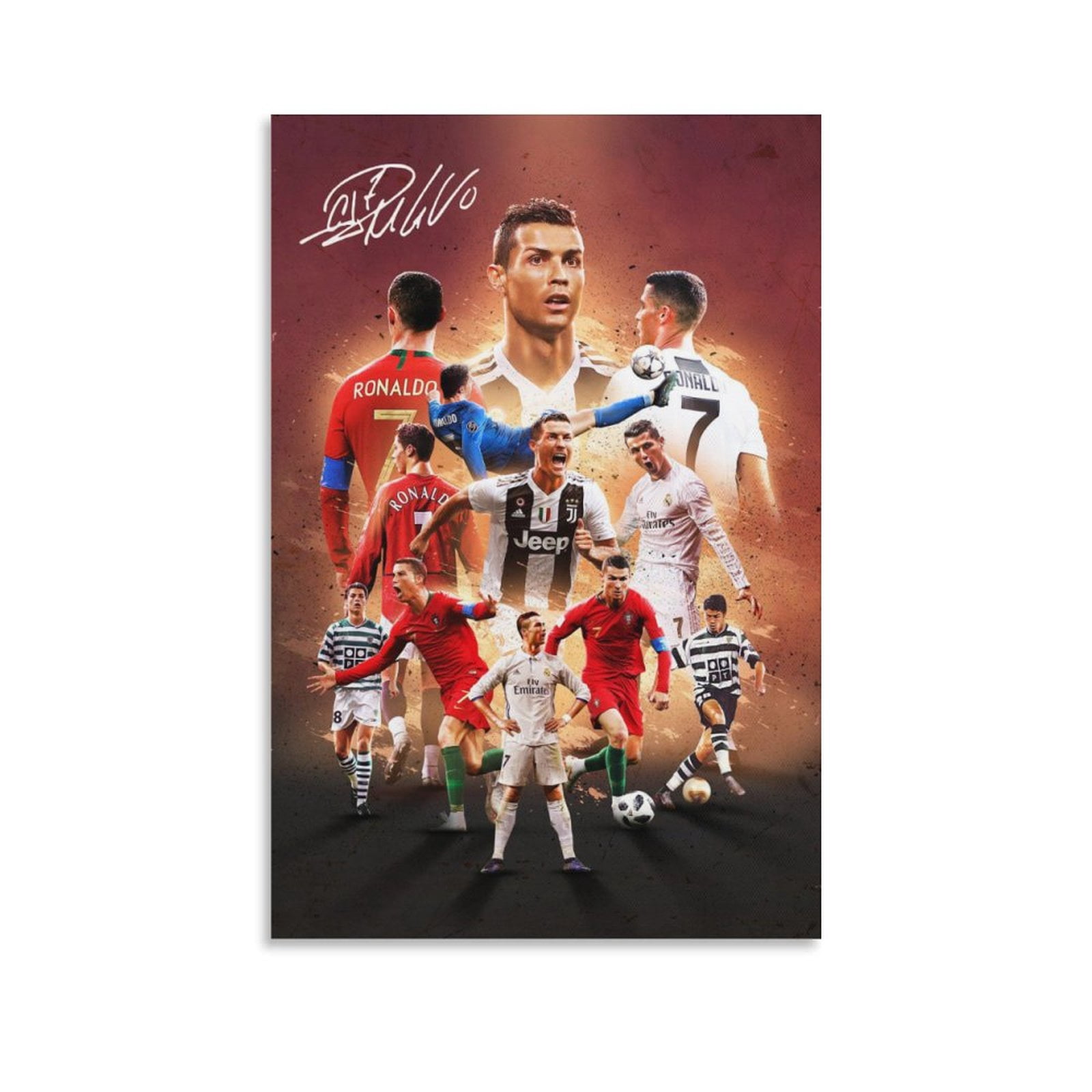 Cristiano Ronaldo Inspiring Football Poster with Classic Jersey Looks ...