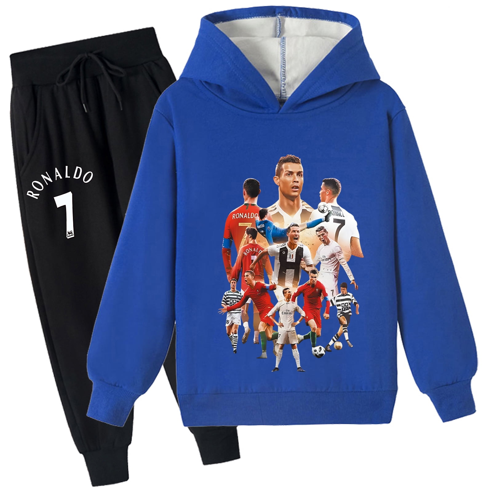 Cristiano Ronaldo Kids Brushed Warm Pullover Hoodie Long Sleeve ...