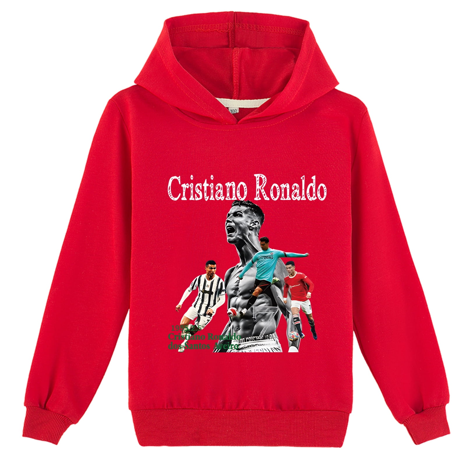 Cristiano Ronaldo Kids Hooded Pullover Long Sleeve Sweatshirt Casual ...