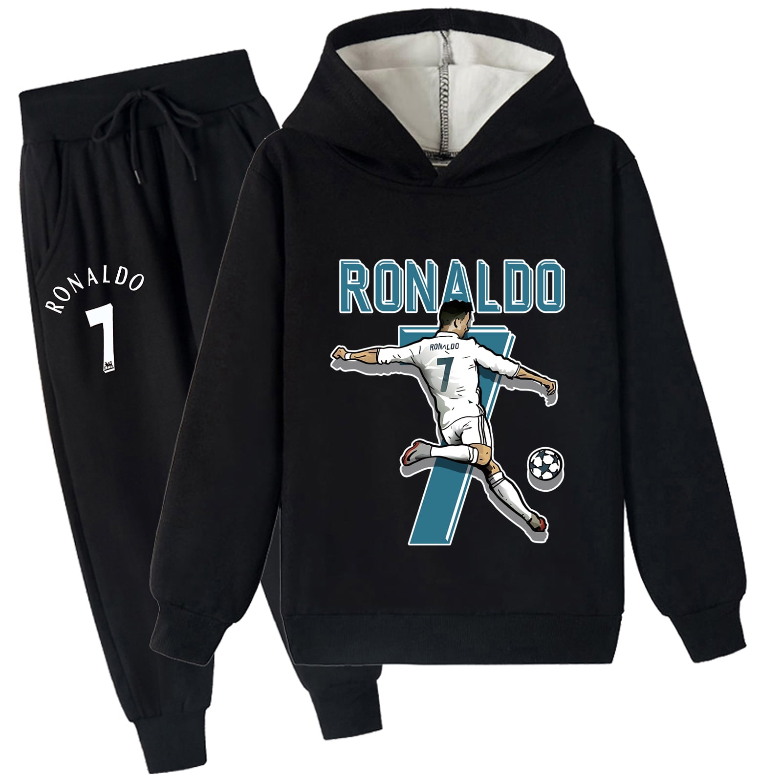 Cristiano Ronaldo Kids' Hooded Sweatshirt and Sweatpants: Loose Fit and ...