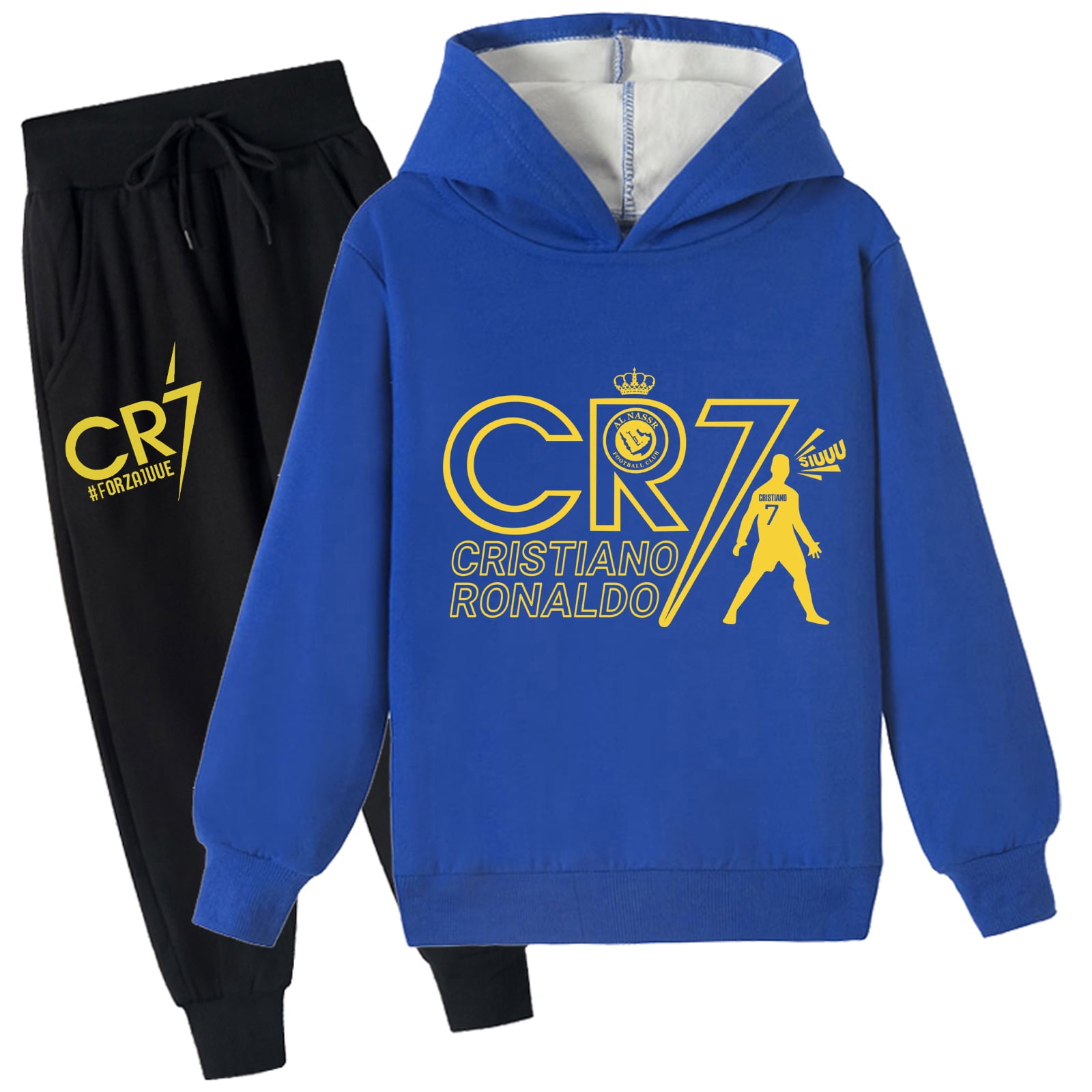 Cristiano Ronaldo Kids' Loose Fit Brushed Hooded Sweatshirt and ...