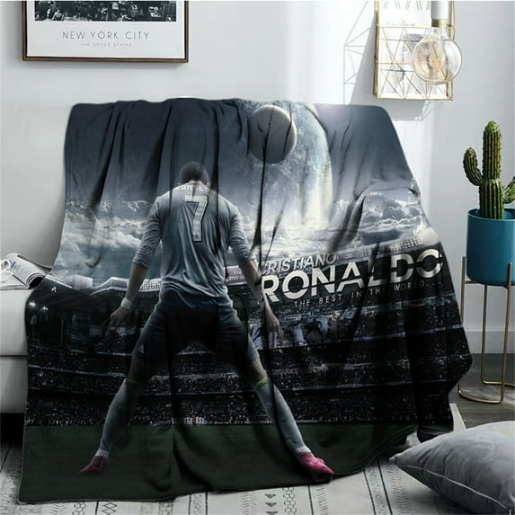 Cristiano Ronaldo Lightweight Flannel Blanket for Bed,Couch,CR7 Sofa Blanket Large Travel ...