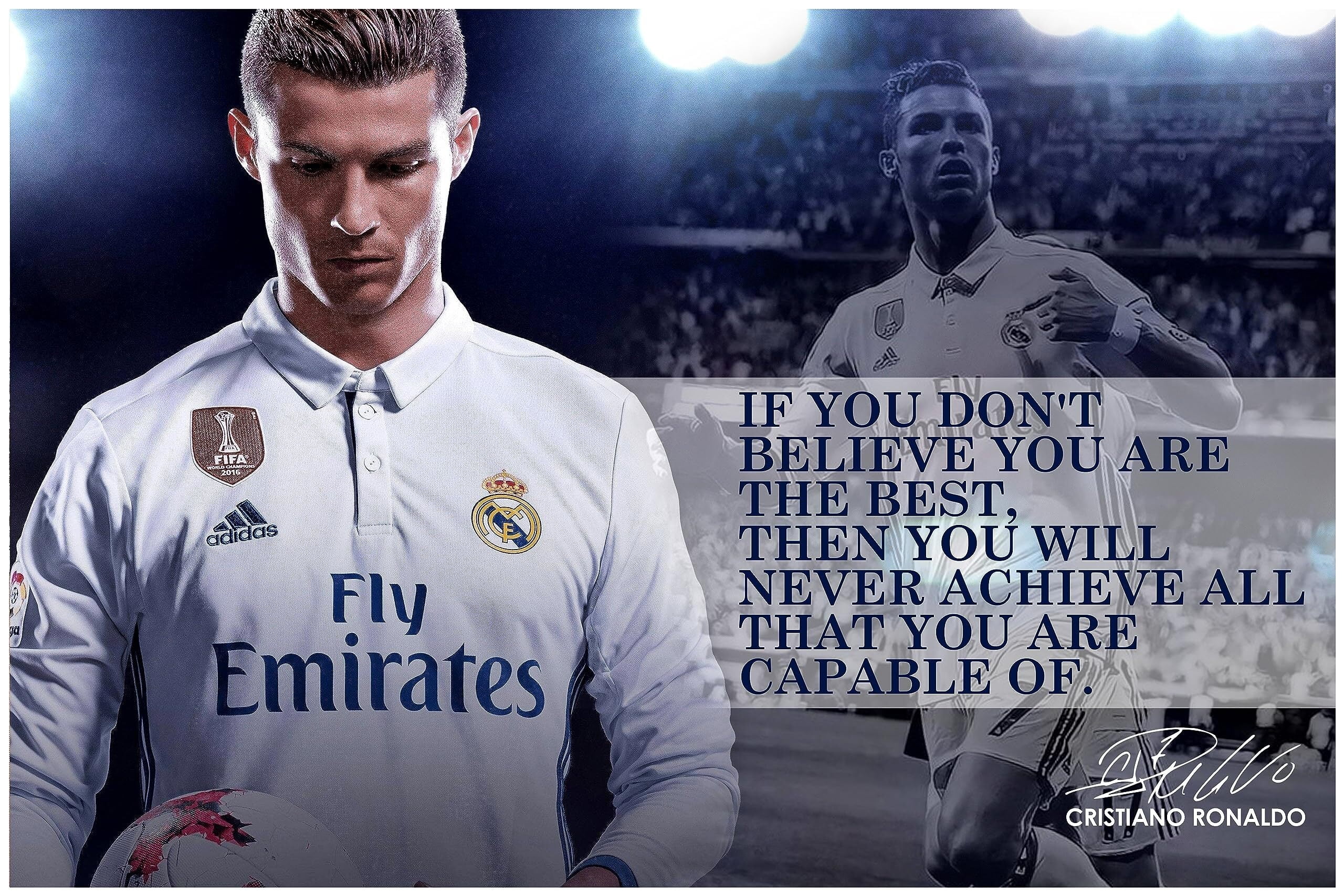 Cristiano Ronaldo Motivational Poster Quote Inspirational Quotes ...