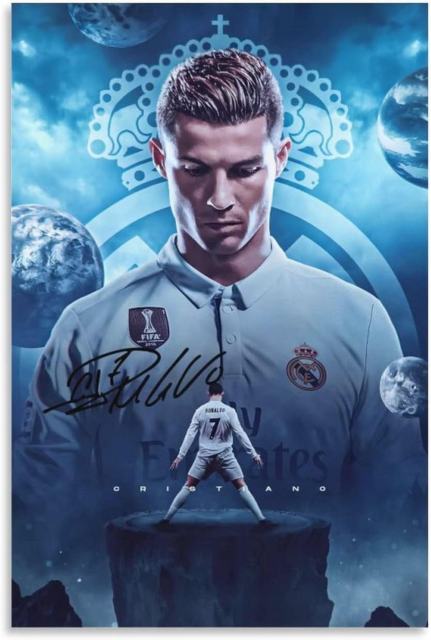 Cristiano Ronaldo Poster 3 Canvas Poster Unframed: 12x18 inches (30x45 ...