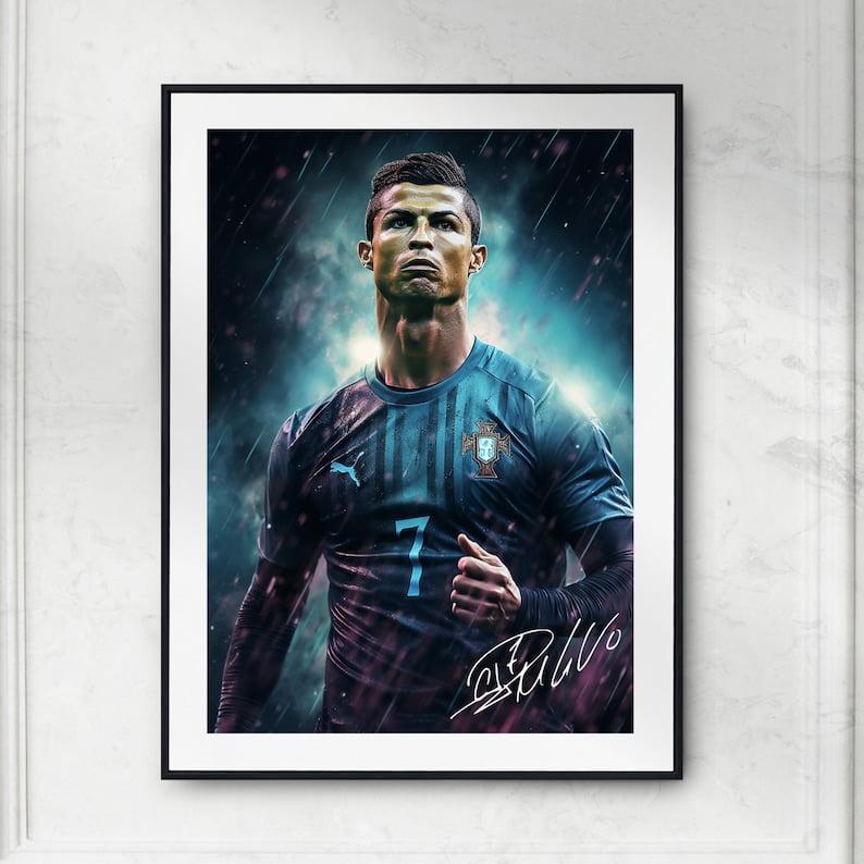 Cristiano Ronaldo Poster Room Motivational Sports Artwork Home Display ...