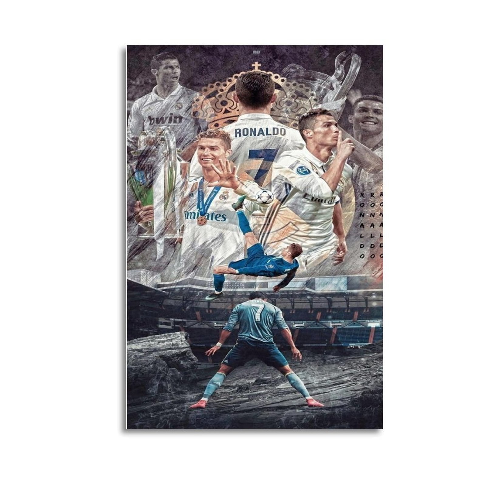 Cristiano Ronaldo Poster Soccer Canvas Modern Poster Wall Art Prints ...