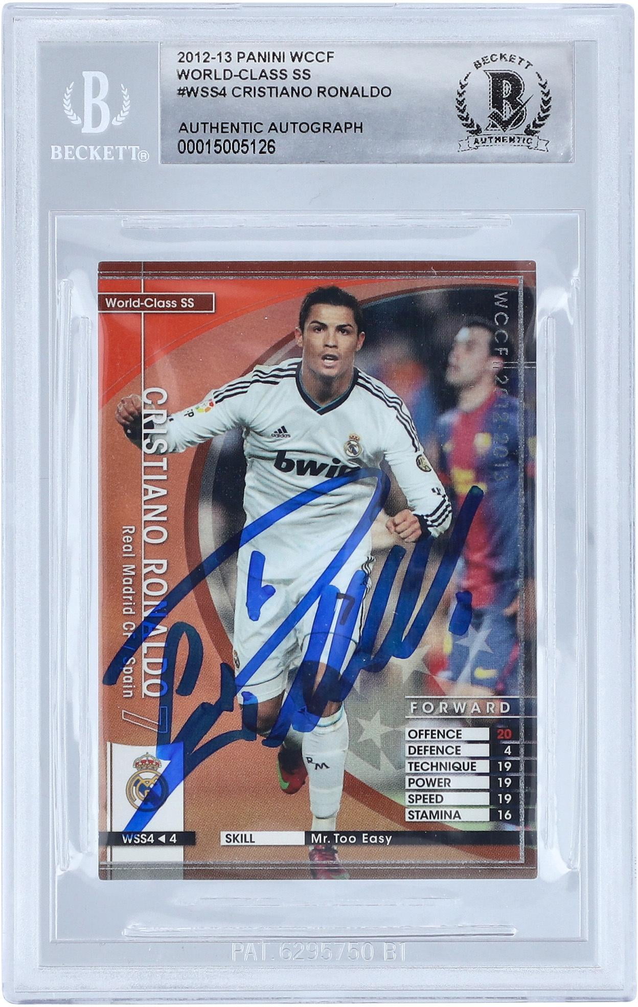 Cristiano Ronaldo Real Madrid Autographed 2012-13 Panini WCCF World ...